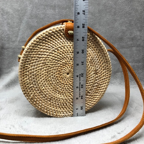 Bags | Authentic Bali Round Rattan Bag Natural Finish 8 | Poshmark